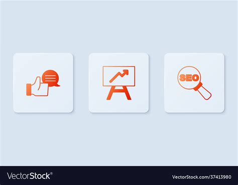 Set Board With Graph Chart Customer Product Vector Image