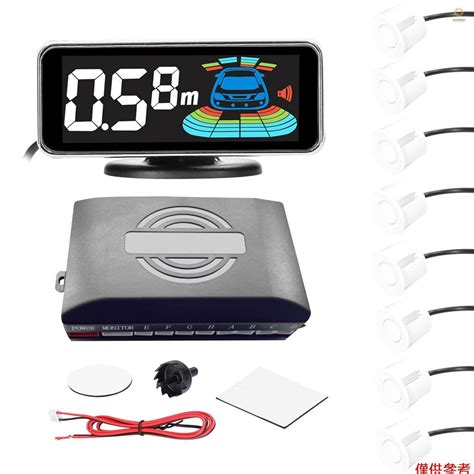 Car Parking Sensor Rear Reversing Radars System With 8 Parking Sensors Distance Detection Lcd