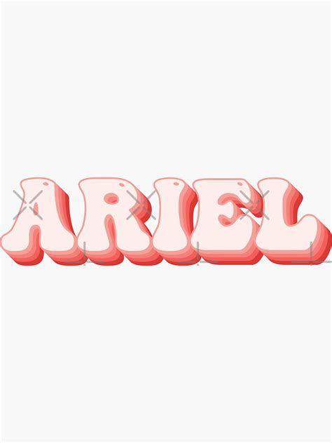 Ariel Name Sticker For Sale By Kindxinn Redbubble