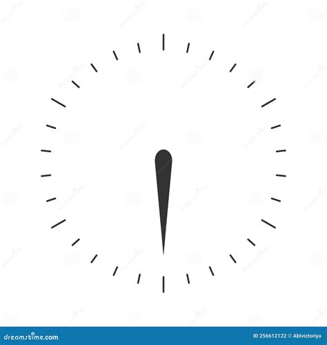 Round Measuring Scale With Arrow Template Of Barometer Compass Protractor Circular Ruler Or