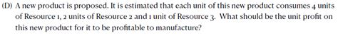 solved consider the following resource allocation problem