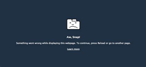 New Google Chome Error Screen Thom Craver
