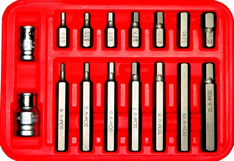 16piece Metric 5 16hex In Hex Bit Set 3 10mm 30and75mm Long Tande Tools 91133