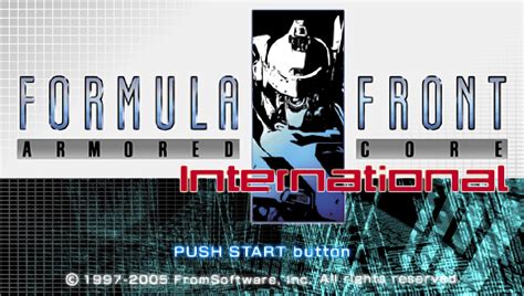 True Analogs Mod For Armored Core Formula Front International Psp
