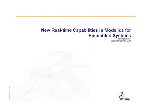 New Real Time Capabilities In Modelica For Embedded Systems