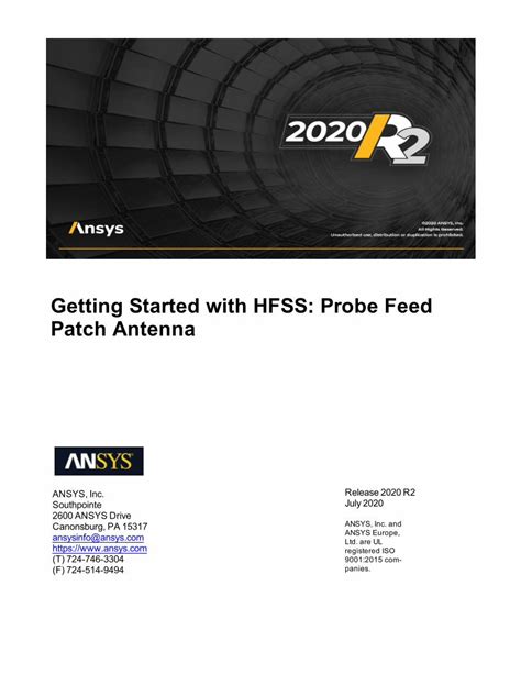 Pdf Getting Started With Hfss Probe Feed Patch Antenna Dokumentips