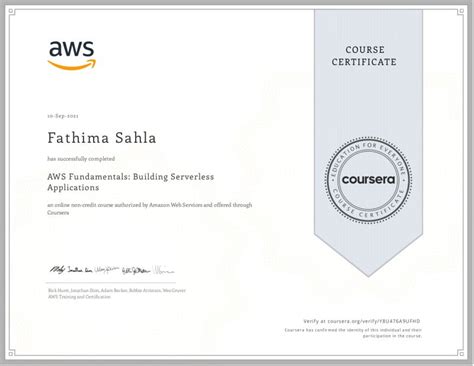fathima sahla on linkedin successfully completed aws fundamentals building serverless