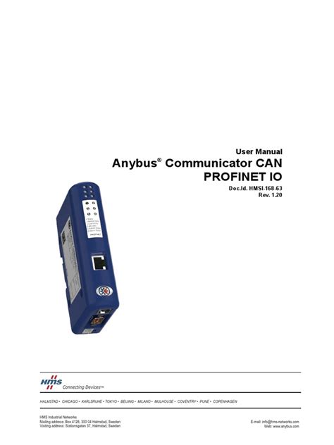 Pdf 479 0244 Anybus Communicator Can Profinet Io User Manual 1