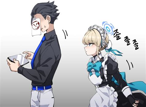 Sensei Toki And Arona S Sensei Doodle Blue Archive Drawn By Sin Seishun Danbooru