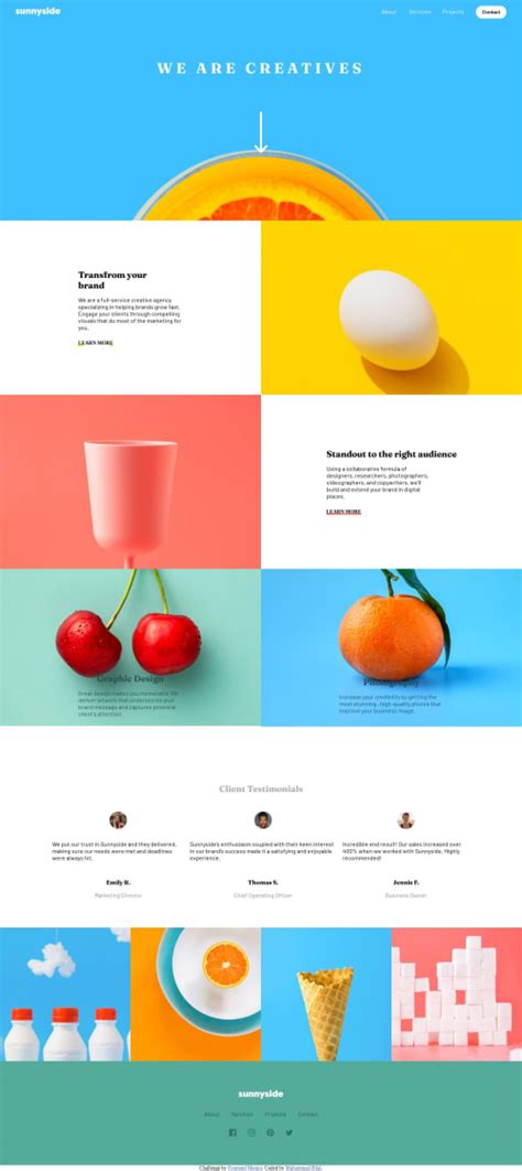 Frontend Mentor Sunnyside Landing Page Design Using Html Css And Javascript Coding Challenge