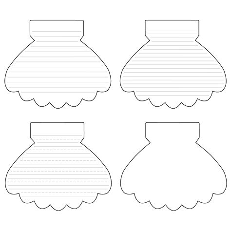 Scallop Shell Shaped Writing Template Free Printable Papercraft Templates
