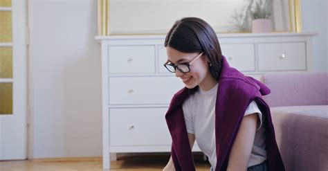 A Teenage Girl Talking While Sitting On The Floor Free Stock Video