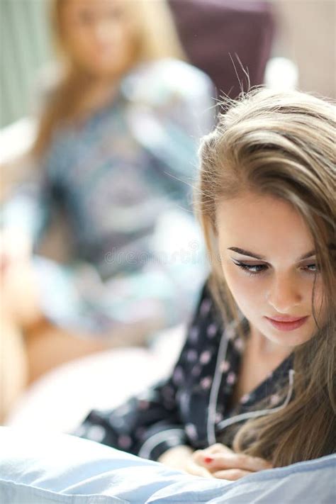 Women In Bed Stock Image Image Of Pajamas Comfort 117799123