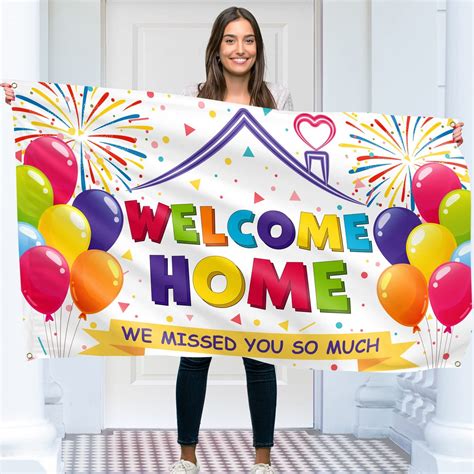 Welcome Home Banner Welcome Back 15 M X 09 M Mit 4 Messinglöchern