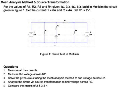 solved solve the circuit once using mesh analysis and once using the
