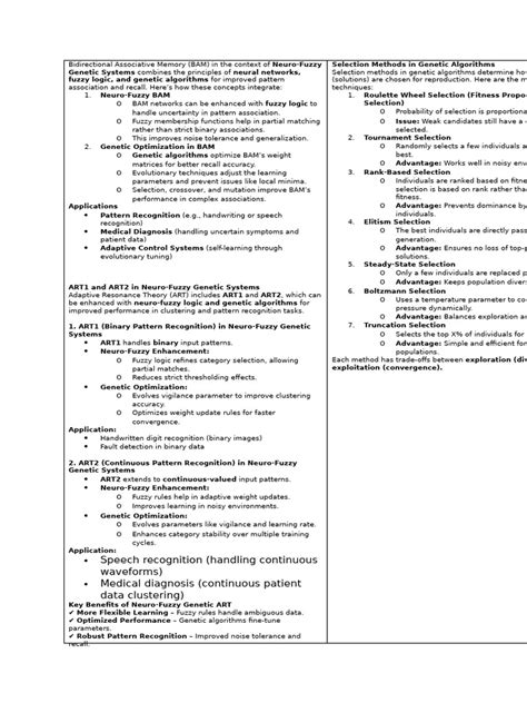 Bidirectional Associative Memory Pdf Genetic Algorithm Fuzzy Logic