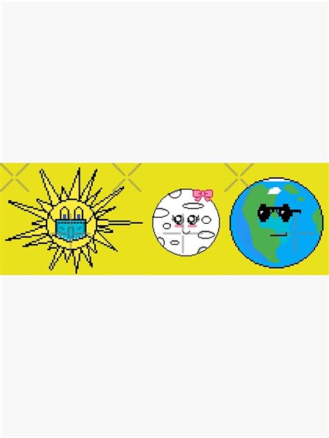 Covid 19 Eclipse Yellow Cute Pixel Art Photographic Print For Sale