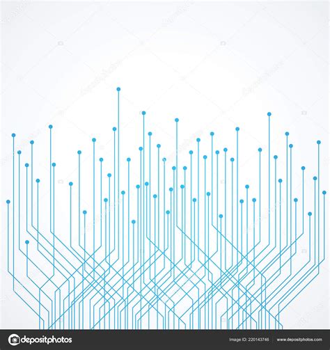 Abstract Technology Background Blue Circuit Board Pattern Stock Vector