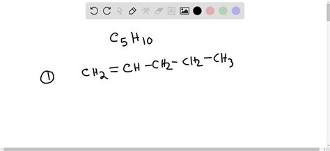 Solved Draw The Two Structural Isomers Of Straight Chain Pentene C5 H10