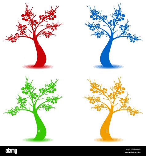 Art Trees Collection Stock Vector Image And Art Alamy