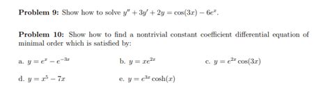 Solved Can Someone Help With These Diff Eq Problems Please Chegg Com