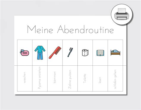 Abendroutine Für Kinder Pdf Digital Nach Montessori Etsy De
