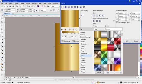 where are in coreldarw x7 fill preset like coreldaw 6 coreldraw x7