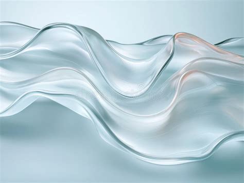 Flowing Abstract Waves Of Glass Stock Illustration Illustration Of