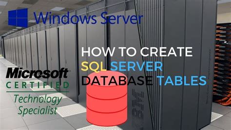 How To Create Sql Server Database Tables Sql Sql Server Server