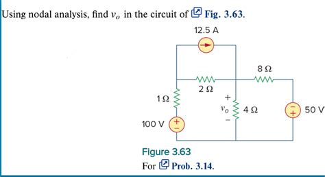 Solved Using nodal analysis, find vo ﻿in the circuit of ?囚 | Chegg.com