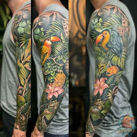 50 Jungle Tattoo Designs Ideas Jungle Tattoo Tattoo Designs Jungle