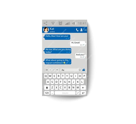 Premium Vector Chat Interface Isolated Vector Social Network Dialog