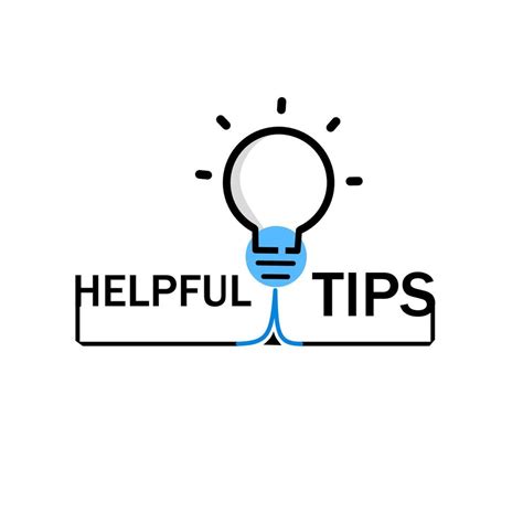 Helpful Tips Message With Light Bulb Icon Design Top Tips Flat Vector