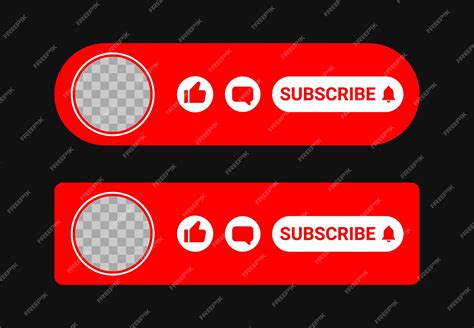 Premium Vector | Youtube profile template and subscription button with bell icon for notification