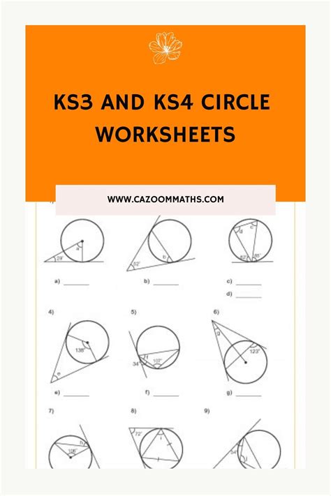 Ks3 And Ks4 Circle Worksheets In 2024 Fun Math Worksheets Basic Math Math Worksheet