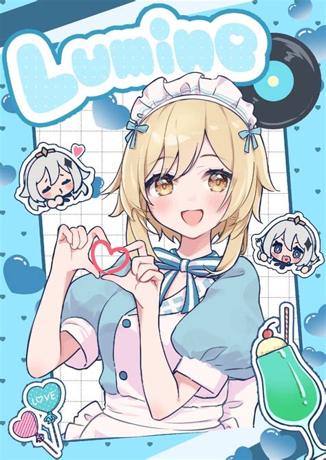 Lumine And Paimon Genshin Impact Drawn By Mayu Mayu Danbooru