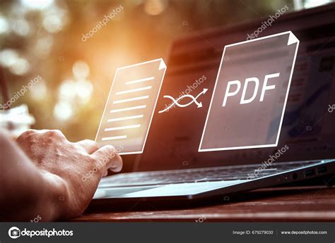 Convert Pdf Files Online Programs Users Convert Document Files Platform Stock Photo