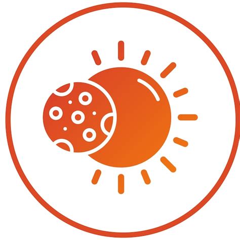 Premium Vector Solar Eclipse Icon Style