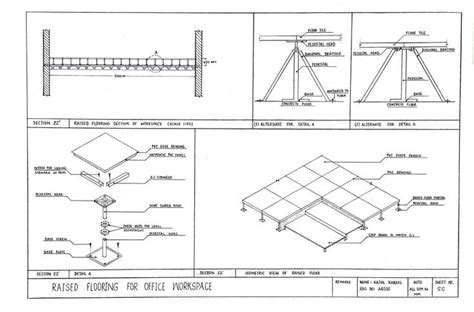 Raised Floor Details Architecture Concept Drawings