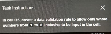 Solved Task Instructionsin Cell G5 ﻿create A Data