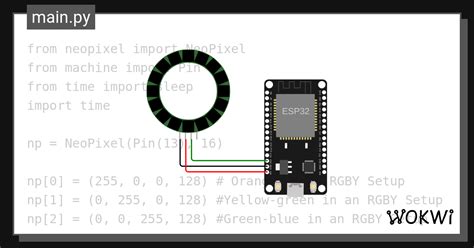 MicroPython ESP32 NeoPixels Demo For Babe Copy Wokwi ESP32 STM32 Arduino Simulator