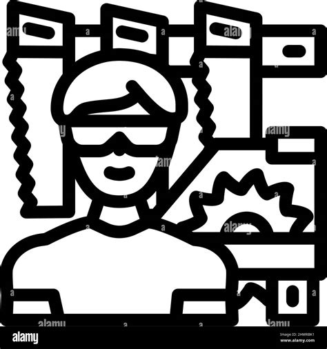 Carpenter Fixing Door Stock Vector Images Alamy