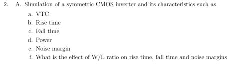 2 ﻿a ﻿simulation Of A Symmetric Cmos Inverter And