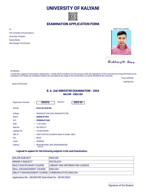 2nd Sem Exam Form Fill Up 2024 Pdf