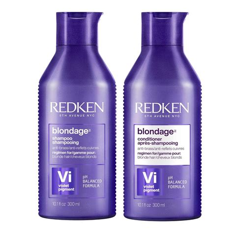 Redken Blondage Color Depositing Purple Shampoo And Conditioner Set For