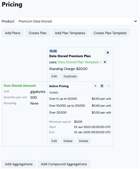 pricing plans and plan templates m3ter documentation