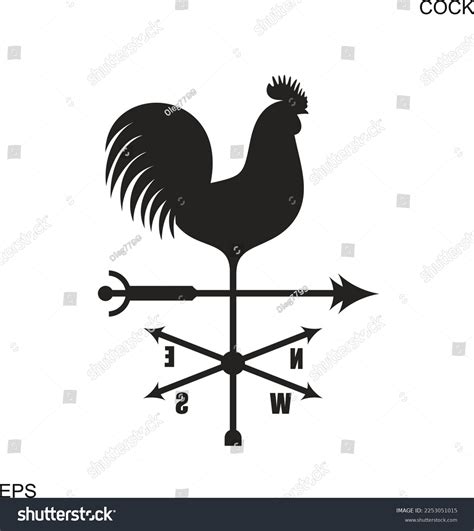 Weather Vane Silhouette Isolated Weather Vane Stock Vector Royalty Free 2253051015 Shutterstock