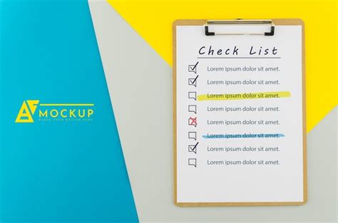 Clipboard Checklist PSD 900 High Quality Free PSD Templates For Download