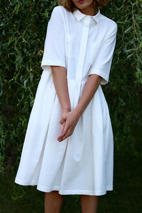 This Item Is Unavailable Etsy White Cotton Shirt Dress Pleated
