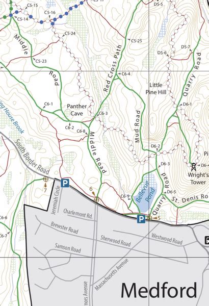 A Subset Of The Mass Dcr Map Of The Middlesex Fells Showing The Red